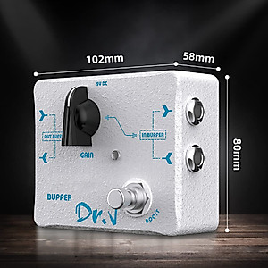 JOYO Buffer Pedal Effect Built-in Double Buffer Groups and Boost for Electric Guitar Bypass High-end Edition Dr.J Series (D57)
