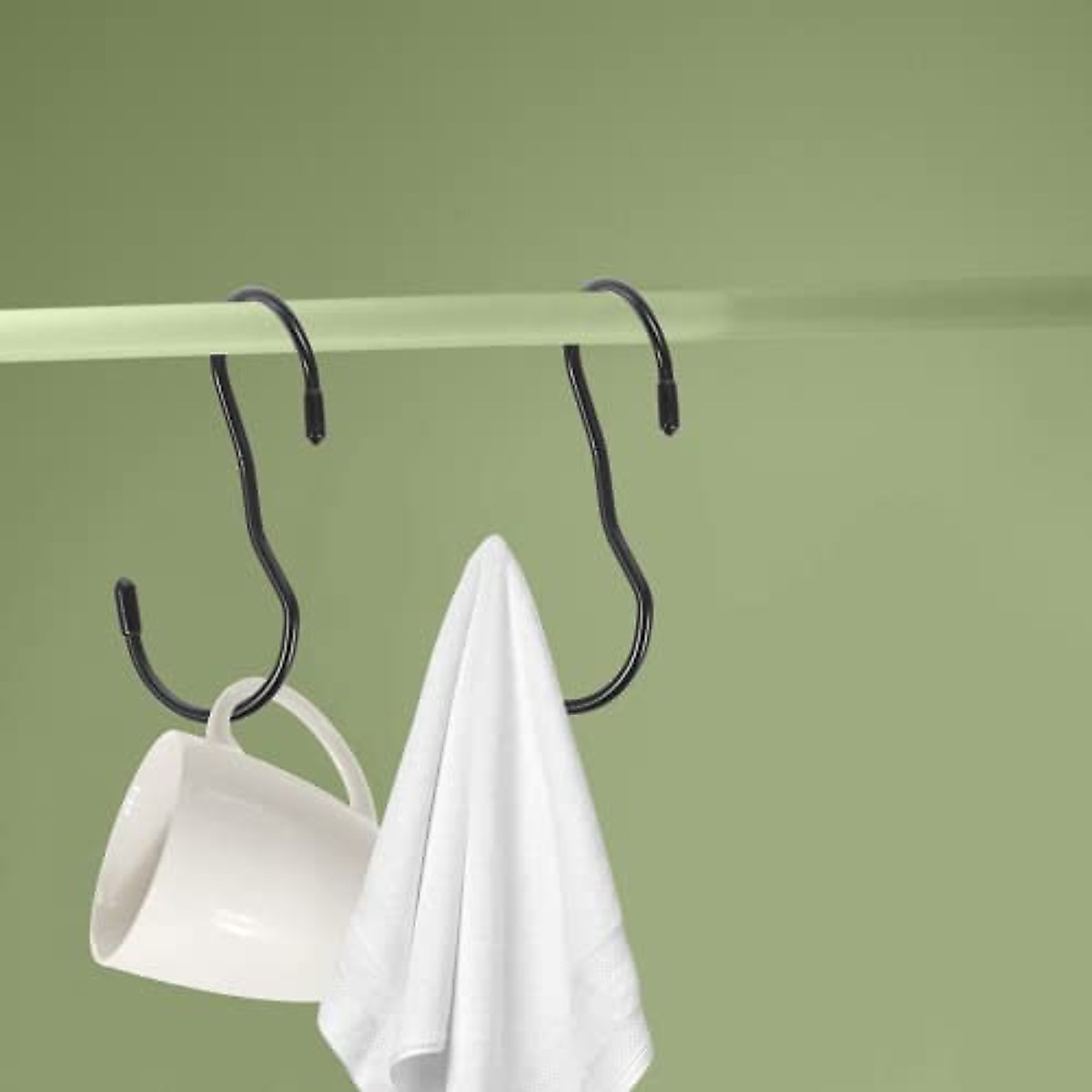 Housoutil 16pcscloset Hook Shaped Anti- Rod Bathroom Stainless Bag Hangers Handbags Purse Steel Metal Space Twisted for Plants Hangers: S Belts Bags Scarves Large Hanger Drop Kitchen Purses