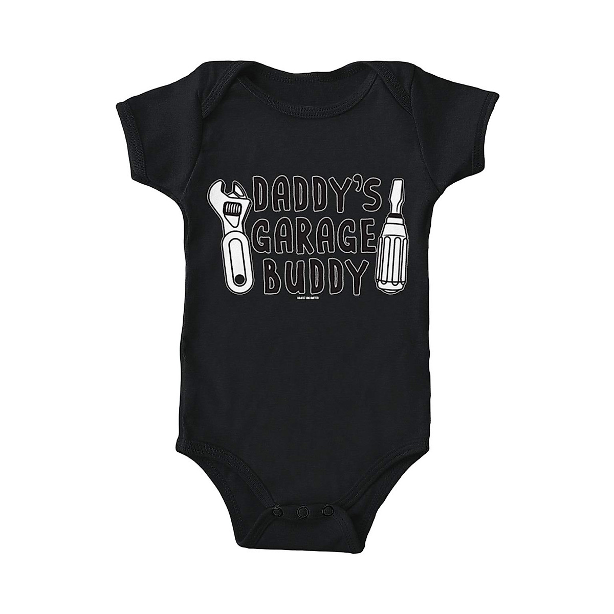 Haase Unlimited Daddy's Garage Buddy - Tools Mechanic Bodysuit (Black, 6 Months)