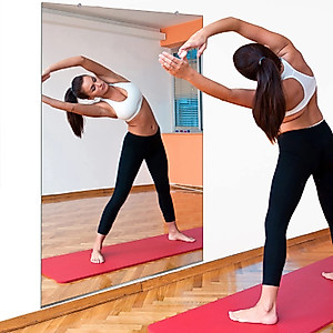 MeowWoof Large Wall Mirror for Home Gym, Wall Mounted Gym Mirror for Fitness, Yoga, and Dance Studio, Workout Mirror and Gym Wall Decor - 48”x32” (1 Pcs)