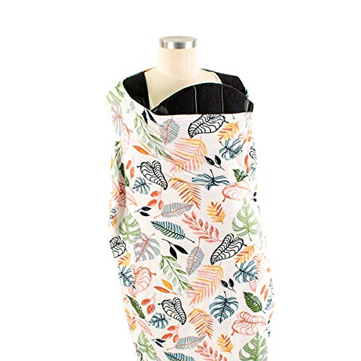 Bebe au Lait 5-in-1 Multi-Use Cover: Nursing Covers for Breastfeeding, Infinity Scarf, Nursing Shawl, Car Seat Cover, Shopping Cart Cover, Carrier Cover, Privacy Nursing Cover - Tropicana