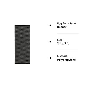 Garland Rug Town Square Rug, 2-Feet by 5-Feet, Cinder Gray