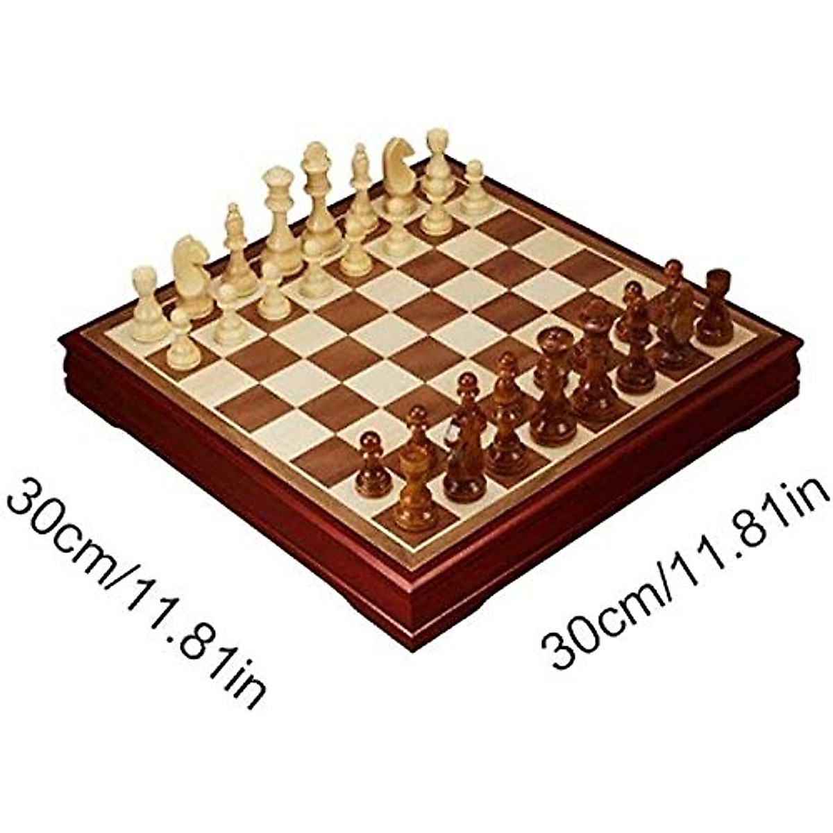 Chess Portable Set Board Set Game Solid Wood Board High-Grade Wooden Set, Adult and Children's Gifts and Board Games Development of Intellectual Entertainment Family Gatherings LQHZW