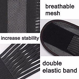 HFSKJWI Lightweight Back Brace with 2 Support Plates for Lower Back Pain Relief,Breathable Mesh Material with Dual Lumbar Pads,Adjustable Lumbar Support Brace for Men Women,XL