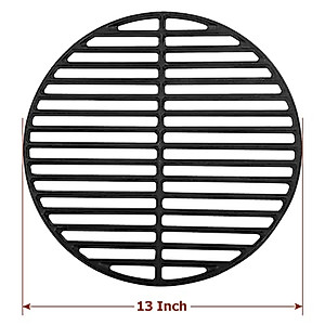 OLIGAI Cast Iron Cooking Grate,Cooking Grids Grates for Small and Minimax Big Green Egg,Round Grill Grate Replacement for Big Green Egg,13 Inch Cast Iron Grates