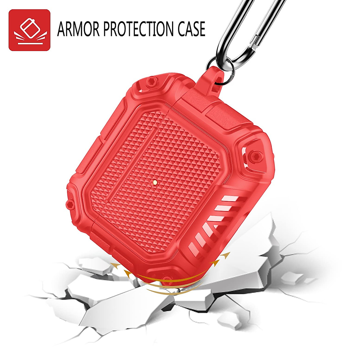 Coffea for AirPods 3rd Generation Case, Hard Shell Full Body Protective Case Cover with Keychain for AirPod 3 Charging Case (2021) - Black