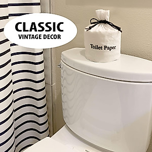 Born Uncommon Funny Spare Toilet Paper Tissue Cover - Reusable & Washable Fabric Toilet Paper Roll Storage Bag with Drawstring Closure - Bathroom Decor for Office, Hotels & Home Toilet Paper Storage