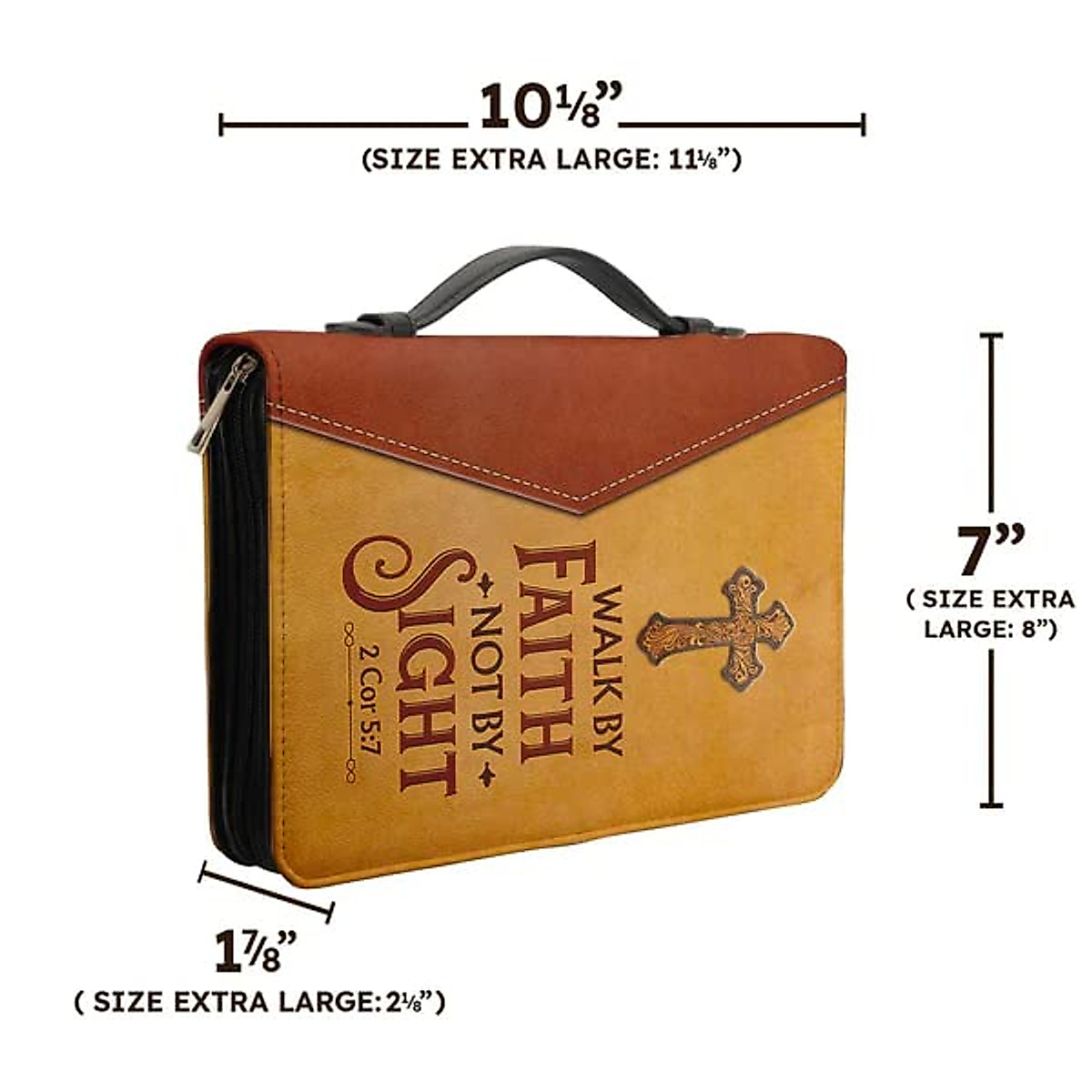 Walk by Faith Not by Sight (X-L, TOP Grain Leather)