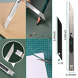 Rotary Cutter Set, Rotary Cutter for Fabric, 40 Pcs Fabric Cutter Wheel Kit, with A4 Self Healing Mat, 1 Craft Knife, Steel Rule, 2 Different Models Exacto Knifefor Sewing, Quilting, Crafts Fabric