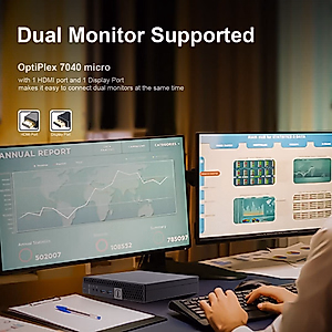 Dell Mini PC Windows 10 Pro, OptiPlex 7040 Mini Computers,i7 6700T Desktop,32GB Ram 1TB M.2 NVMe M.2 SSD Micro PC,AX210 Built-in WiFi 6E,HDMI Dual 4K Monitor Support, HTPC Touch Keyboard (Renewed)