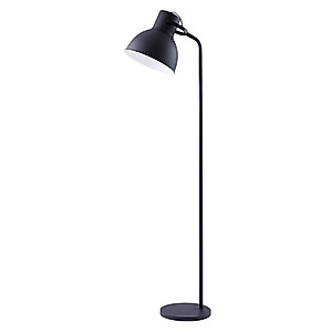 Versanora Aaron Modern Floor Lamp Tall Standing Light with Adjustable Shade for Living Room Reading Bedroom Office, 71 Inch Height, Black