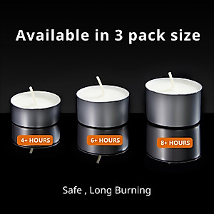 Tealight Candles 4 Hours Clean Tea Candles 240 Pack, Long Burning White Unscented Tea Candles for Weddings, Home, Pool,Shabbat