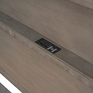 CITYLIGHT 3 Piece Queen Bedroom Set, Wood Queen Size Platform Bed with USB Port, One Nightstand and 6 Drawers Dresser, Queen Bedroom Furniture Set for Kids Teens Adults, Antique Grey