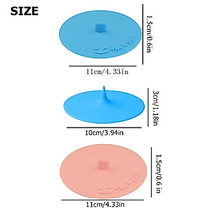 6 Pcs Silicone Cup Lids,Accfore Silicone Cup Covers Lids Anti-dust Airtight Seal for Mugs, Drink Cup,Cups,Glass Cup,Coffee Cup