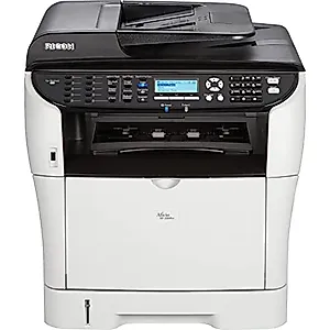 Ricoh Aficio SP 3500SF Laser Multifunction Printer - Monochrome - Plain Paper Print - Desktop - Copier/Fax/Printer/Scanner - 30 ppm Mono Print - 1200 x 1200 dpi Print - 30 cpm Mono Copy LCD - 1200 dpi Optical Scan - Manual Duplex Print - 300 sheets Input