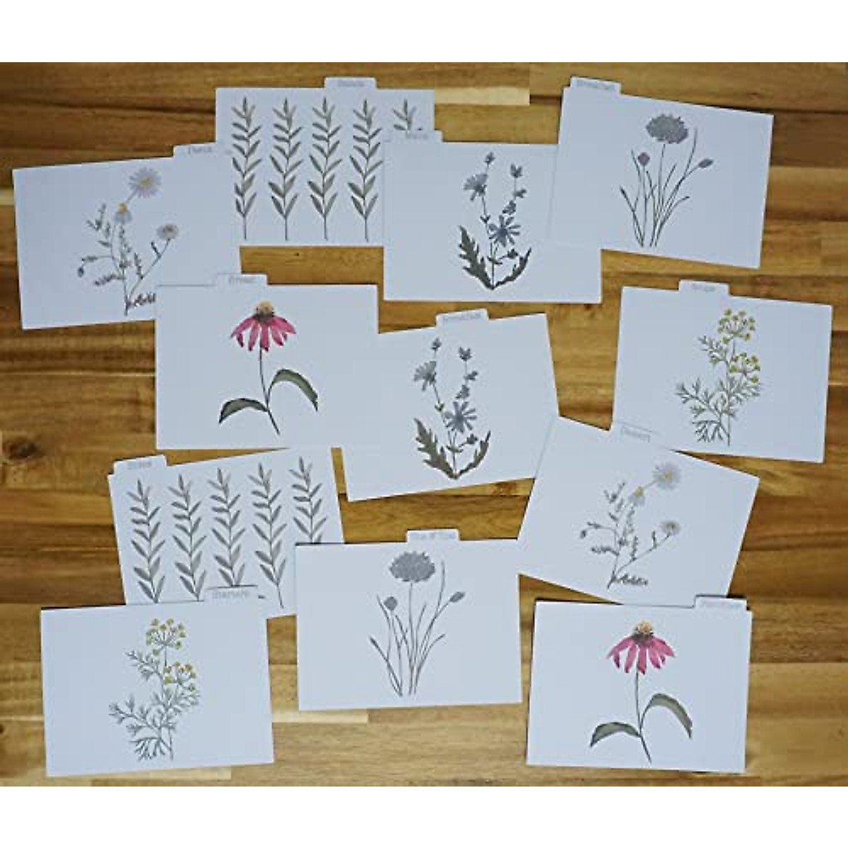 SENSORY4U Tin Recipe Box - Includes 100 4X6 Cards, 12 Dividers - Beautiful Decorative Tin Box Gift Set (Wild Flower)