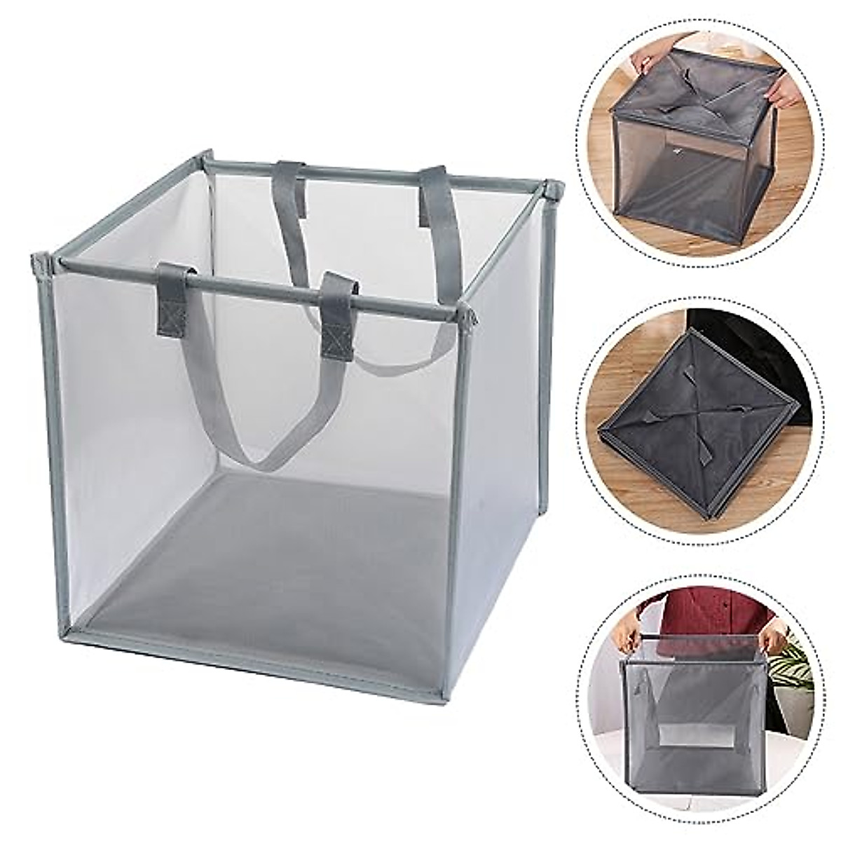 BESTOYARD Mesh Laundry Basket Basketball Hamper Laundry Basket Mesh Laundry Mesh Bag Kids Laundry Basket Mesh Container for Laundry Grid Polyester Hard Mesh Dirty Laundry Basket Child