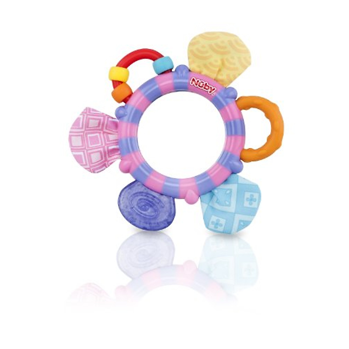 Nuby Look-at-Me Mirror Teether Toy, Colors May Vary