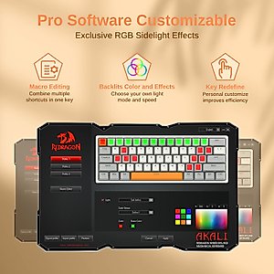 60% Keyboard Mechanical, Mini Wired Gaming Keyboard Compact 60 Percent Keyboard, RGB Backlit Hot-Swappable Red Switch Fully Programmable for Windows Laptop PC Mac,K642WGO White-Gray