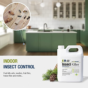 Ecovenger ER-22 by EcoRaider Professional Grade Insect Killer Concentrate 1 GL, for Bed Bugs, 100% Efficacy, Extended Residual, Green and Non-Toxic