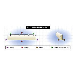 GraphTech PQM64400 TUSQ Acoustic Guitar Nut, Slotted, Martin Style, 1 3/4-Inch Length