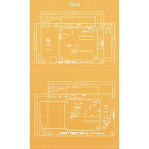 BIGTREETECH Upgrade PI TFT50 V2.1 TFT LCD Display DSI 800x480 for Raspberry Pi 4 3 2 Model B RPi 1 B B+ A A+ 3D Printer Controller (5in Capacitive Touch Screen)