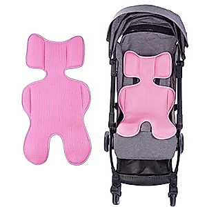 Universal Baby Stroller Liner 3D Mesh Cool Seat Pad Mat Breathable Pram Pushchair Car Seat Cushion Insert Thicken Sponged Baby Body Support Cushion Pad Mattress for Stroller, Baby Chair & Car Seat
