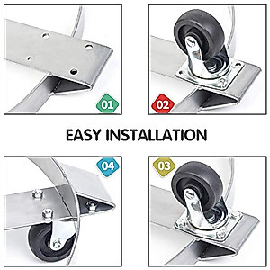 Drum Dolly 55 Gallon Trash Can Dolly Heavy Duty 1000 Pound Barrel Dolly with Swivel Casters Wheel Steel Frame Dolly Non Tipping Hand Truck Capacity Dollies