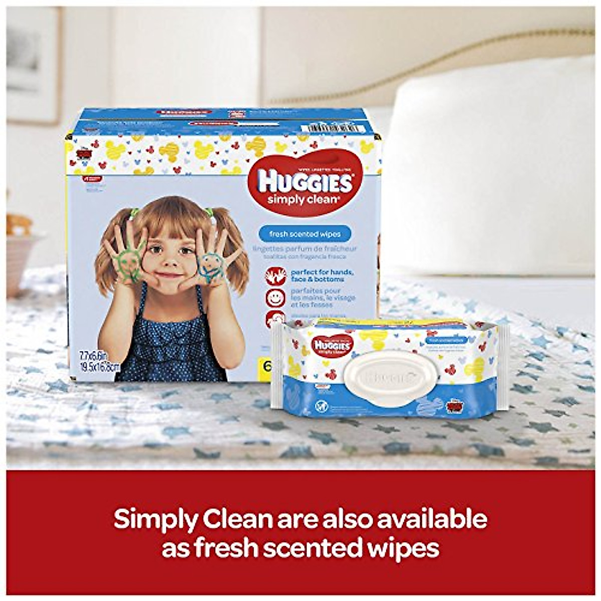 HUGGIES Simply Clean Baby Wipes, Unscented, Soft Pack ,72 Count (Pack of 8) (Packaging May Vary)