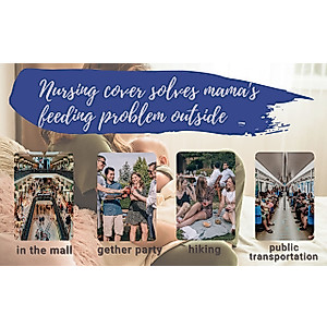 Terriboo Nursing Cover for Newborn Breastfeeding Multi Use Infant Stroller Canopy Unisex Baby Car Seat Cover High Chair Cover Shopping Cart Cover for Baby Boy and Girl (Brown)