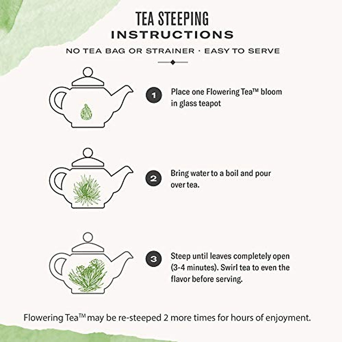 Numi Organic Flowering Tea Gift Set, 6 Handsewn Tea Blossoms & 16-Ounce Glass Teapot, Blooming Tea Flowers