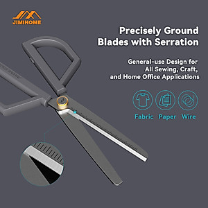 JIMIHOME Household Tool Essential Safety Craft Scissors Left Right Handed Tension Adjustable Protective Sheath Precision Light Duty Home Office Ground Blades Anti-slipping Resist Rusting