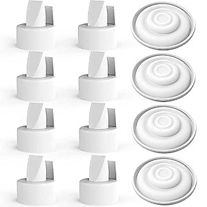 [12-Count] Papablic Pump Parts Compatible with Spectra S1, S2 and 9 Plus, Incl 8-Count Duckbill Valves for Spectra and Medela Pump in Style, 4-Count Silicone Membrane for Spectra Backflow Protector