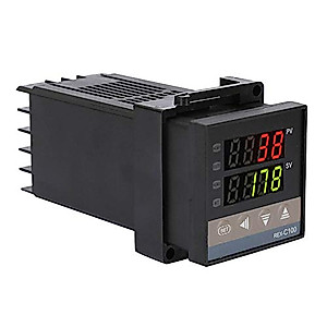 Temperature Controller, REX-C100 AC110V-240V LED PID Thermostat Controller Kit Digital Temperature Control for Electric Power,Chemical Industry,Injection Molding,Food,Incubator