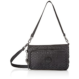 Kipling Women's Myrte Crossbody Handbag, Convertible Metallic Purse, Nylon Clutch and Waist Bag, Signature Emb