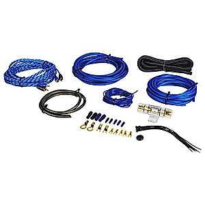 Rockville RWK81 8 Gauge Complete Amp Installation Wire Kit with 100% Copper RCA,Black