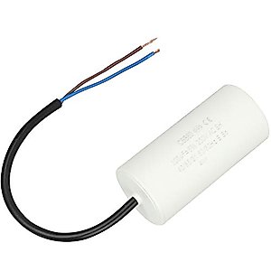 CBB60 Run Capacitor with Wire Lead 250V AC 100uF 50/60Hz Run Round Capacitors for Motor Air Compressor, Air Conditioners, Compressors and Motors - Heat Resisting, Low Leakage and Low Impedance