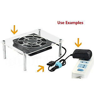 NOYITO DC 12V 2A Fan Power Adapter Fan External Power Supply Suitable for D-Port 3-Pin 4-Pin Male Female Connector Cooling Fans