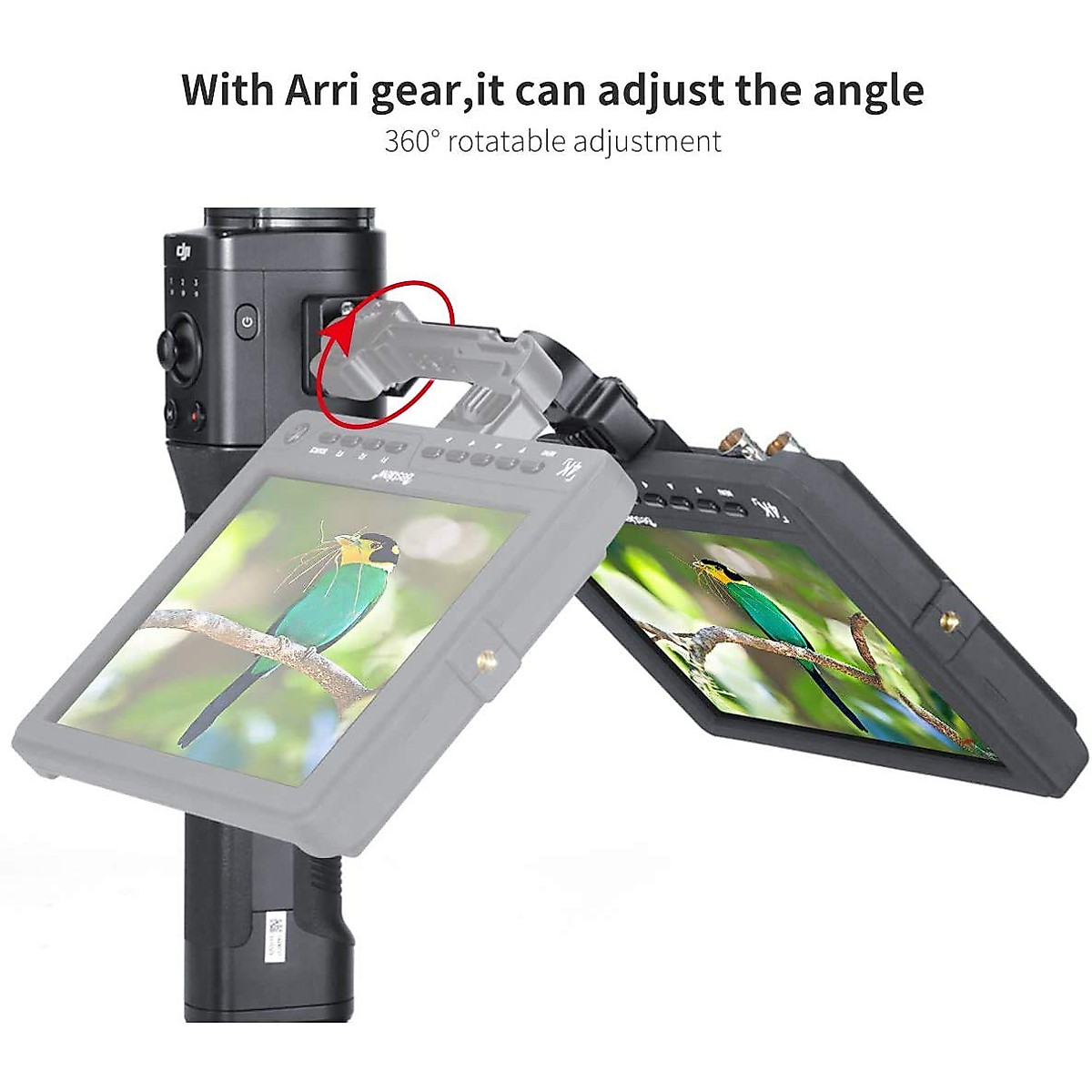 Ronin S/Ronin SC Monitor Mount, DH11 Rotatable Magic Arm with 1/4 Thread Cold Shoe Mount for Mic Light Stand for DJI Ronin S/SC Gimbals Stabilizer