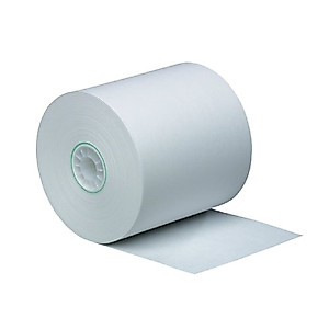PM Company Perfection One Ply Blended Bond Paper Rolls, 3 X 190 Feet, White, 50 Rolls Per Carton (07928)