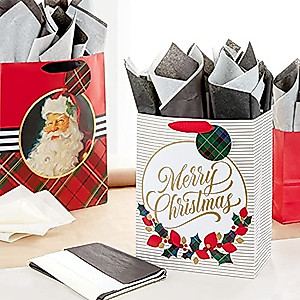 Hallmark White, Black and Ivory Bulk Tissue Paper for Gift Wrapping (120 Sheets) for Gift Bags, Weddings, Graduations, Valentine's Day, Christmas