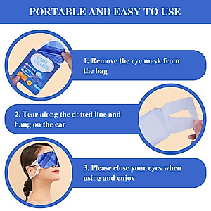 ALAREWO 22 Packs Steam Eye Mask Self Heating Moist Eye Compress Disposable SPA Warm Eye Mask for Dry Eyes, Eye Fatigue, Stress Relief, Soothing Headache Travel Trouble Sleeping (Unscented)