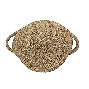 Household Essentials Cattail Woven Wicker Basket Set | Small Medium Large | Brown