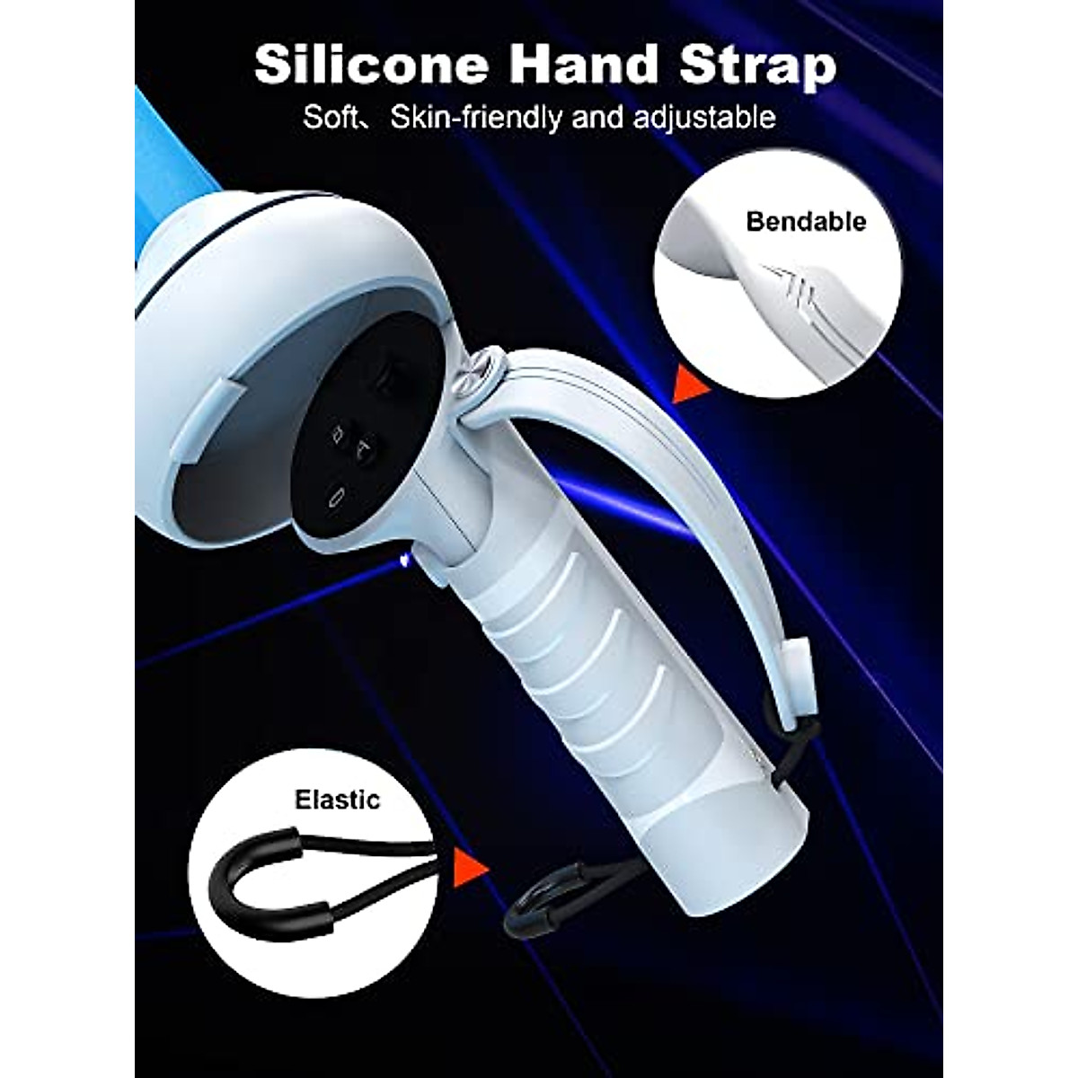 AMVR Upgraded Extension Grips for Beat Saber Handles, Compatible with Oculus/Meta Quest 2 Accessories,Also Suitable for Supernatural Training,Fruit Ninja,Blade & Sorcery and VR Game