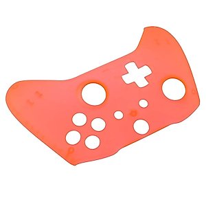 eXtremeRate Foggy Clear Orange Faceplate Cover for Xbox One Wireless Controller (Model 1708), Custom Case Front Housing Shell for Xbox One S & Xbox One X Controller - Controller NOT Included