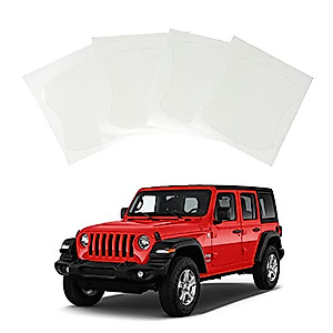YelloPro Custom Fit Door Handle Cup 3M Scotchgard Anti Scratch Clear Bra Paint Protector Film Cover Self Healing Guard for 2018 2019 2020 2021 2022 2023 Jeep Wrangler 2Dr 2Door 4Dr 4Door