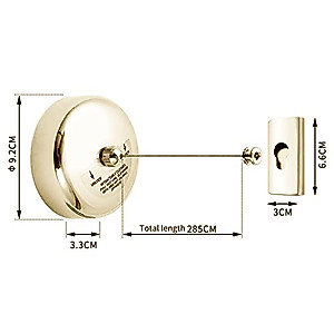 304 Stainless Steel Clothesline, Hotel Balcony Indoor Invisible Clothesline, Retractable Drying Rack (1 Set of Gold)