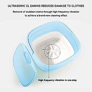 Portable Mini Foldable Clothes Washing Machine,Portable Laundry Bucket Washer with Spin Dryer Bucket for Automatic Home Travel Self-Driving Tour Underwear Foldable Washer, Pink