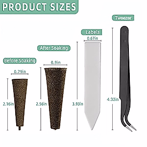 Feyut 30 Pack Grow Sponges, Replacement Root Growth Sponges Seed Pods Compatible with AeroGarden, Seedling Starter Sponges Kit for Hydroponic Indoor Garden System with 10pcs Plant Labels 1pcs Tweezer