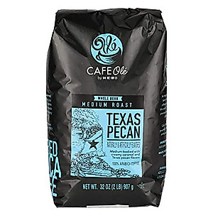 Cafe Ole Texas Pecan Medium Roast Whole Bean Coffee 32 oz